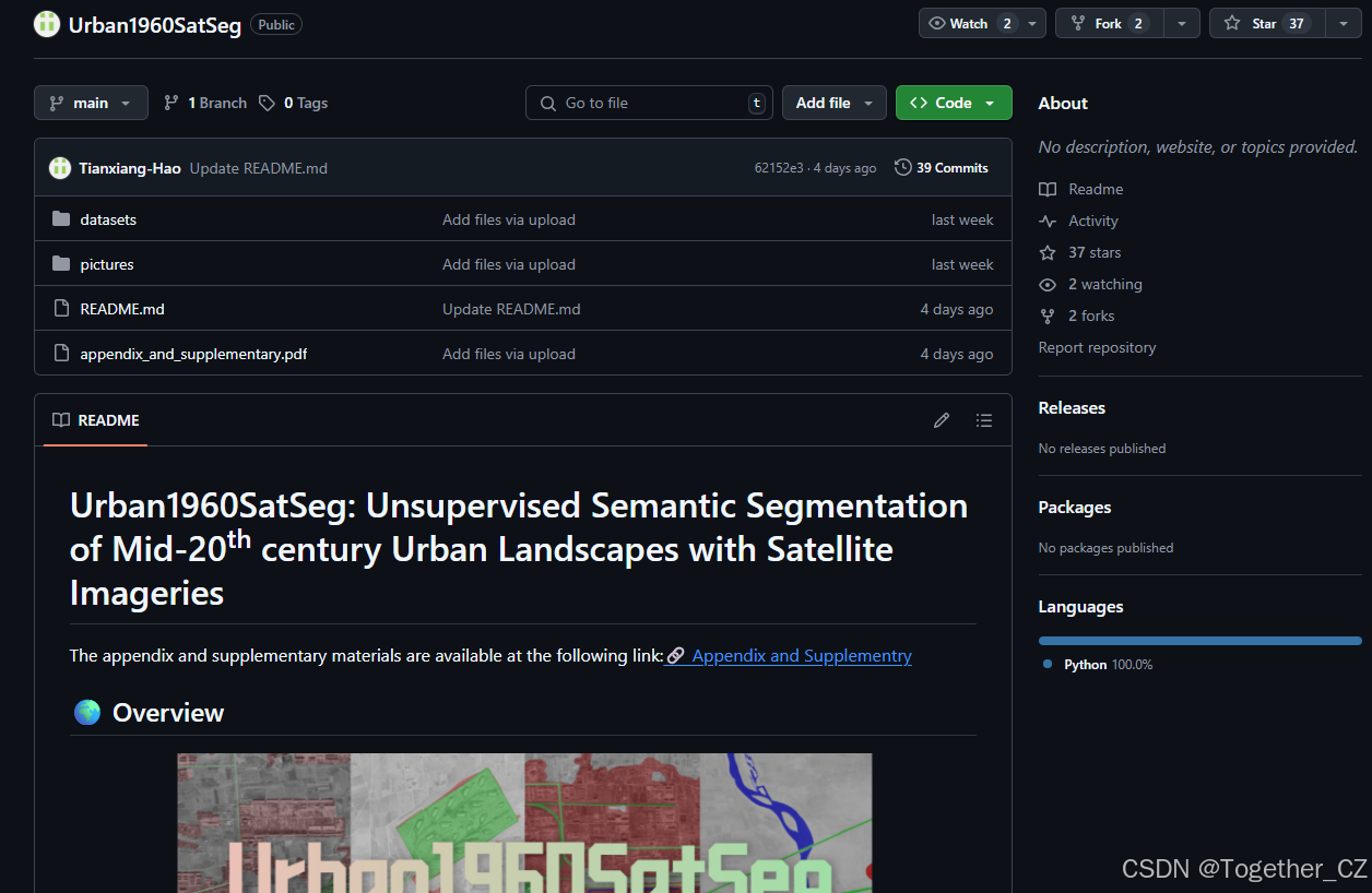 Urban1960SatSeg: Unsupervised Semantic Segmentation ofMid-20th century Urban Landscapes with -CSDN博客