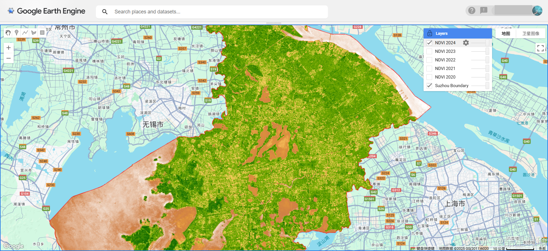 GEE NDVI 提取教程（10 米分辨率）——免费提供完整代码_ndvi gee-CSDN博客