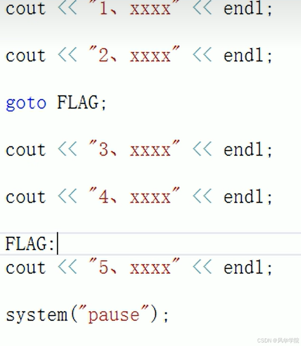C++跳转语句 break、continue、goto(入门)_break和 continue语句都可用于选择结构和循环结构中。-CSDN博客