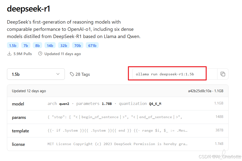 DeepSeek R1模型本地化部署_ollma 1.5b-CSDN博客