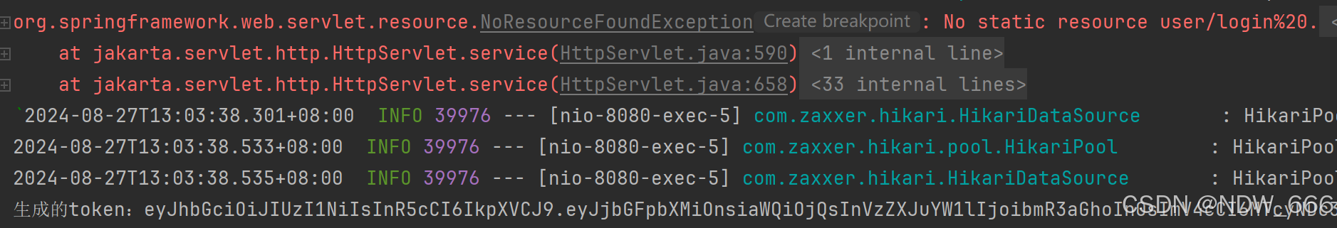 Rvletresourcenoresourcefoundexception No Static Resource Userlogin 