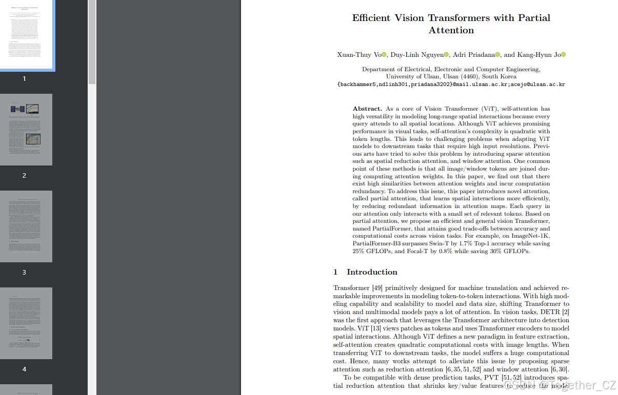 PartialAttention：Efficient Vision Transformers with Partial Attention——高效视觉Transformer与部分注意力机制 ...