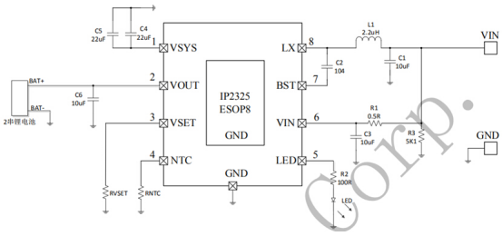 IP2325：15W@93%高效率，5V输入双节锂电池充电IC-CSDN博客