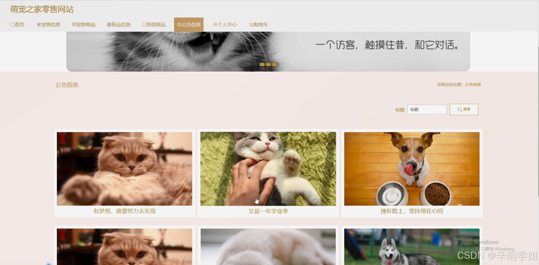 Java计算机毕业设计萌宠之家零售网站（开题报告源码论文） Csdn博客