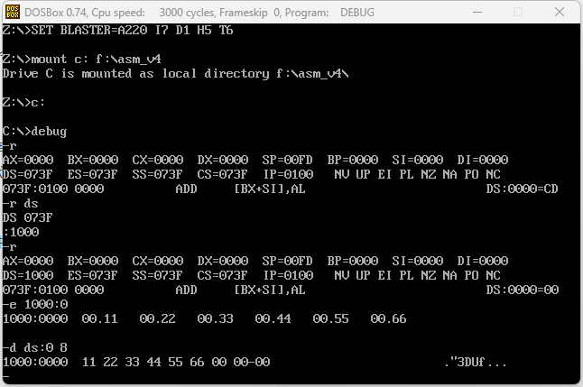 《汇编语言》第3章 寄存器（内存访问）——实验2 用机器指令和汇编指令编程修改的内存单元的地址是 Csdn博客