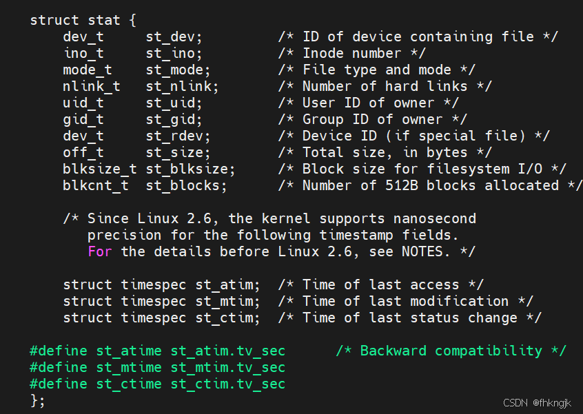 stat ：获取文件的状态_freebsd stat 函数-CSDN博客