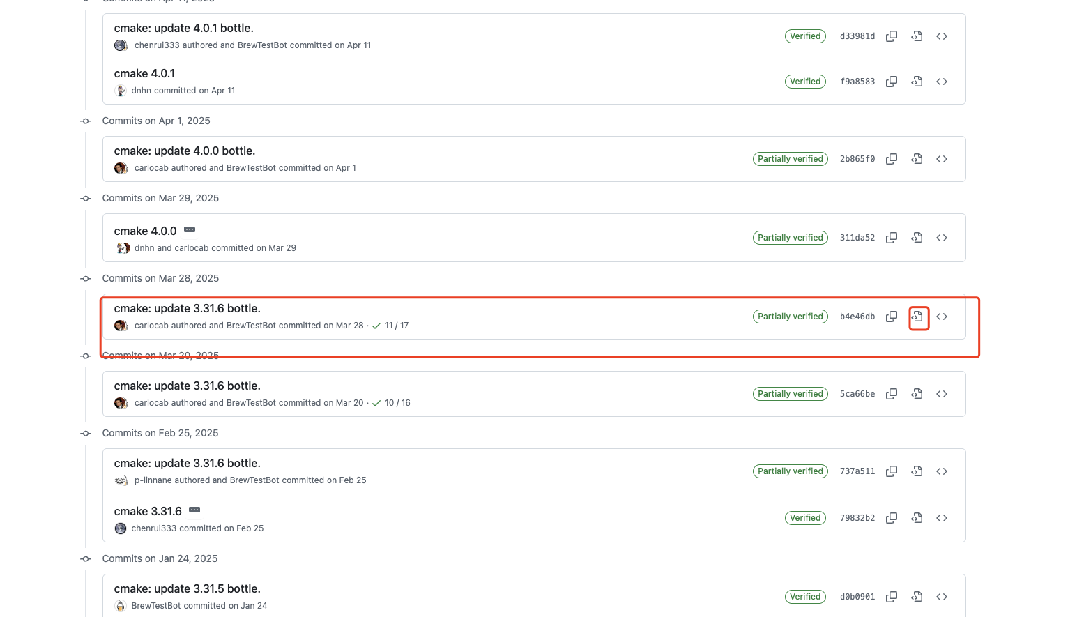 mac brew安装指定cmake历史版本解决Python安装 onnxsim报错Compatibility with CMake ＜ 3.10 will be removed_brew 选择 ...