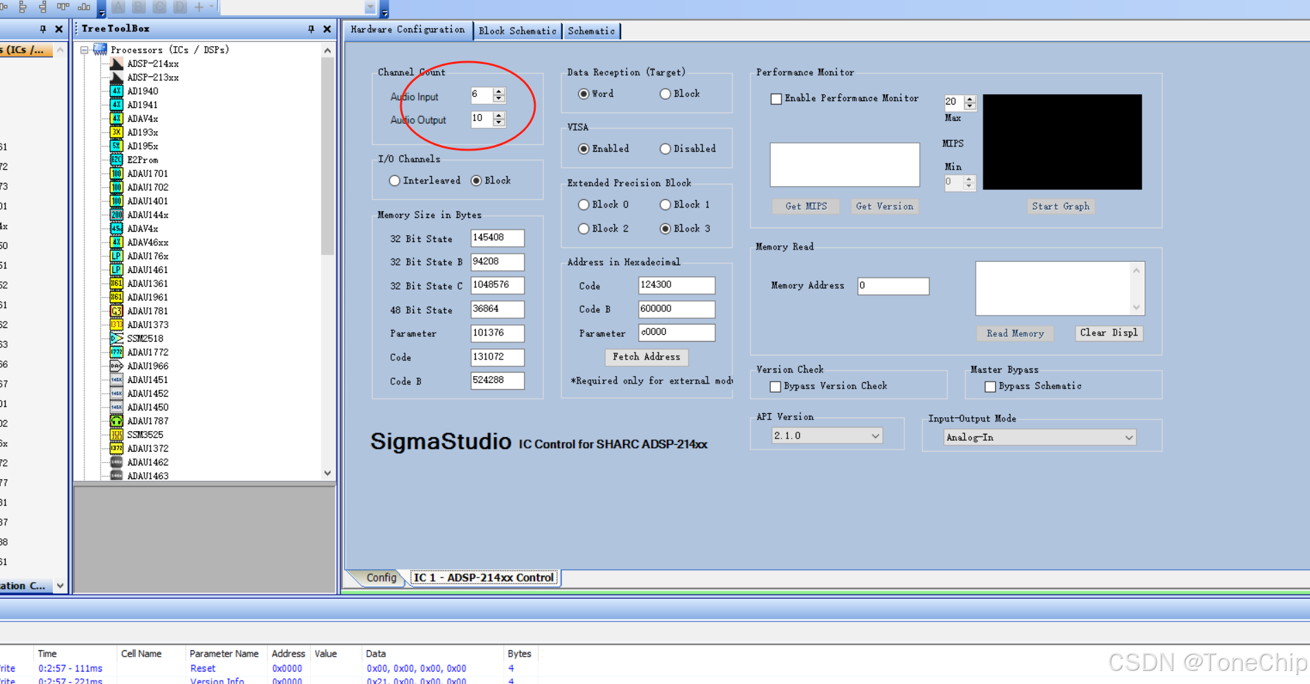 ADSP-21489 & SIGMA Stdudio开发必须要配套的输入输出通道数_adsp 21489 sigmastudio-CSDN博客