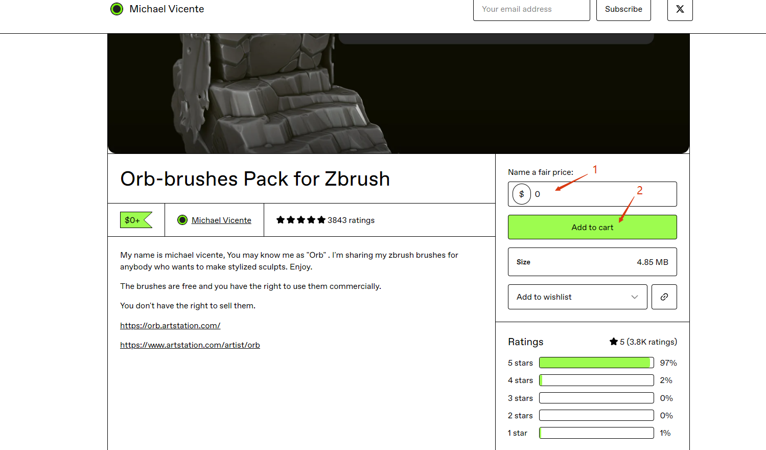【3DsMax+Zbrush+SP】风格化低多边形模型制作教程——以制作杯子为例——02在Zbrush中制作高模_orb brush pack ...