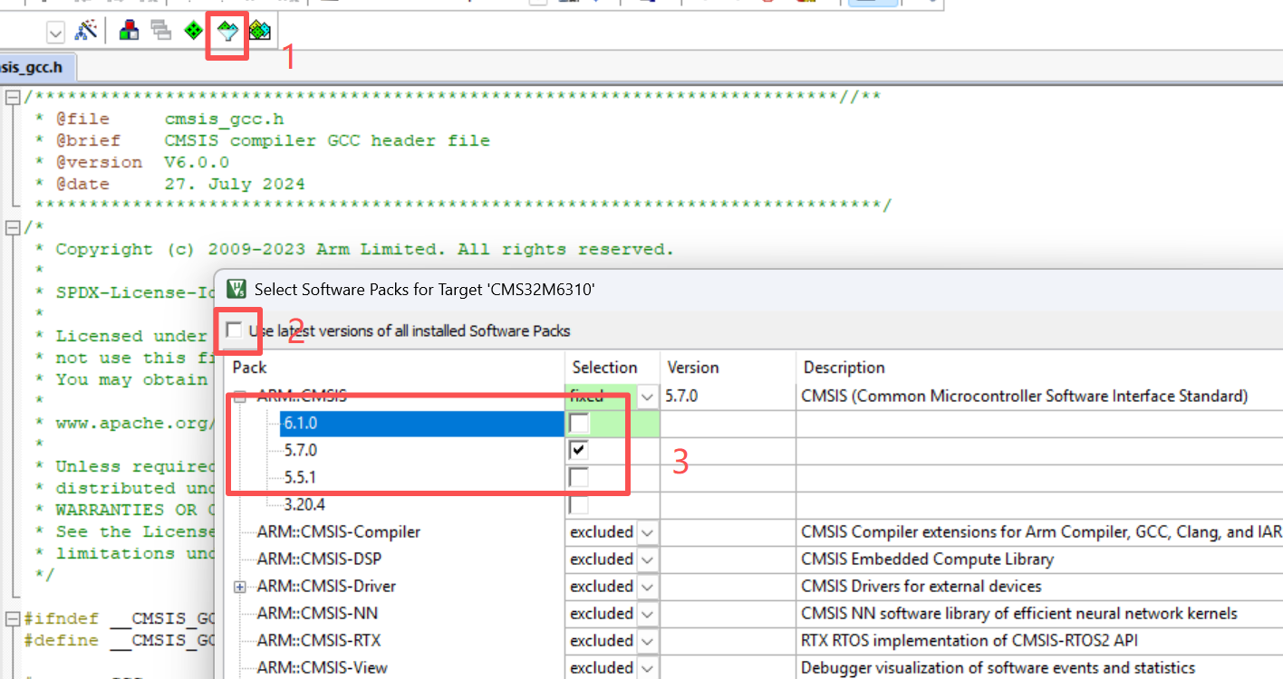 KEIL出现报错D:\KEILpack\ARM\CMSIS\6.1.0\CMSIS\Core\Include\cmsis_gcc.h-CSDN博客