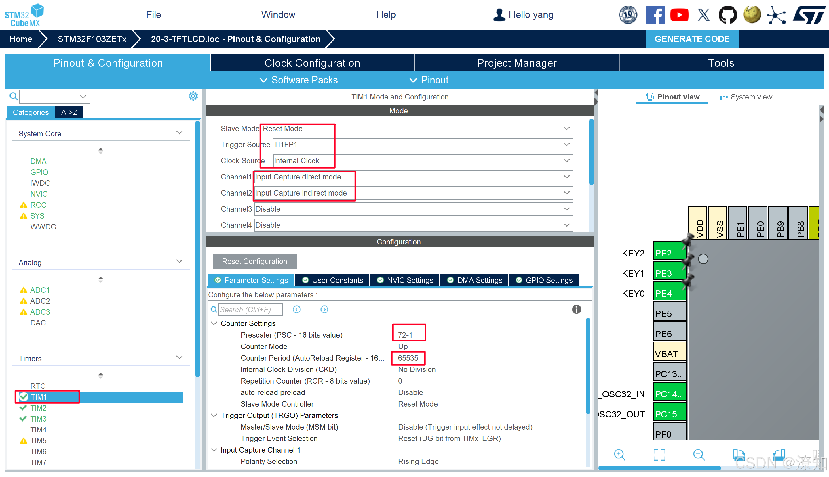 STM32f103zet6 hal cubemx adc dma 采集正弦波 采集方波 简易示波器 波形显示 采样率100~1M 可测频率 可测电压值 可缩放画面_stm32f103zet6 ...