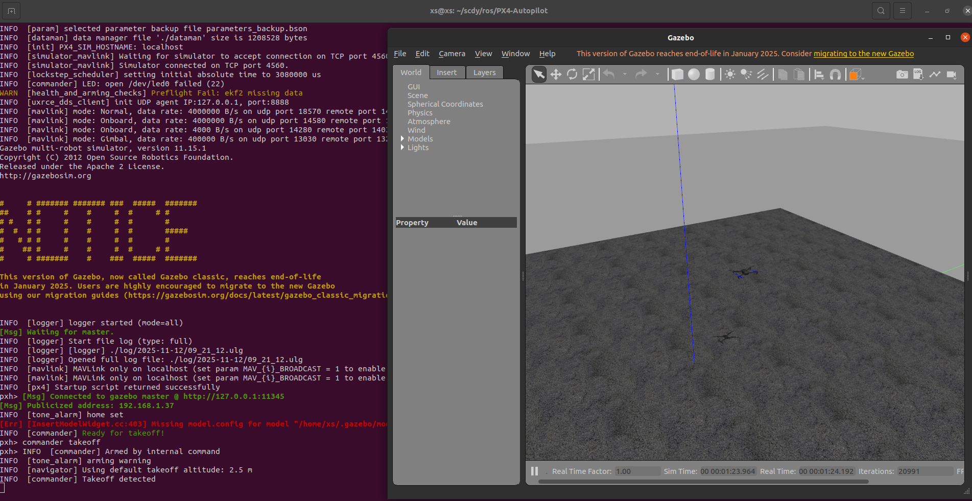 PX4联动ROS gazebo仿真控制四旋翼无人机-CSDN博客