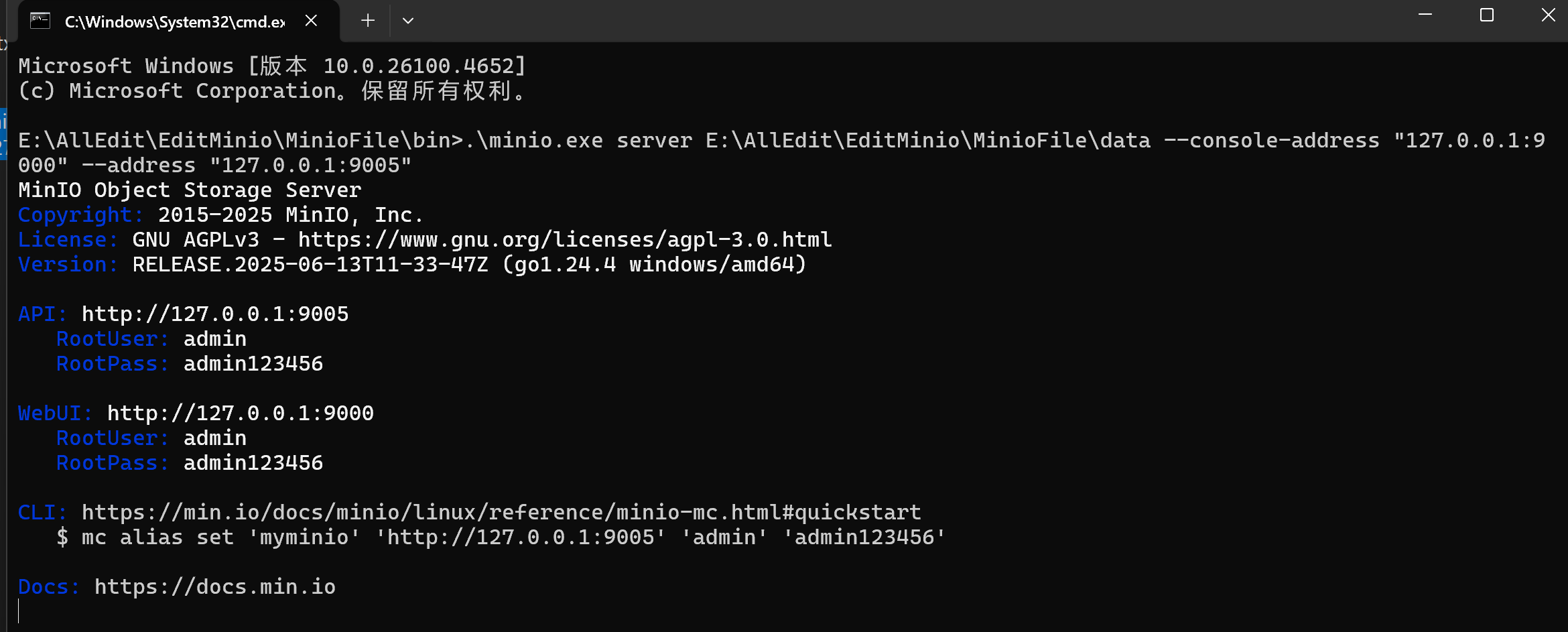 软件.Windows中安装Minio及启动_windows启动minio-CSDN博客