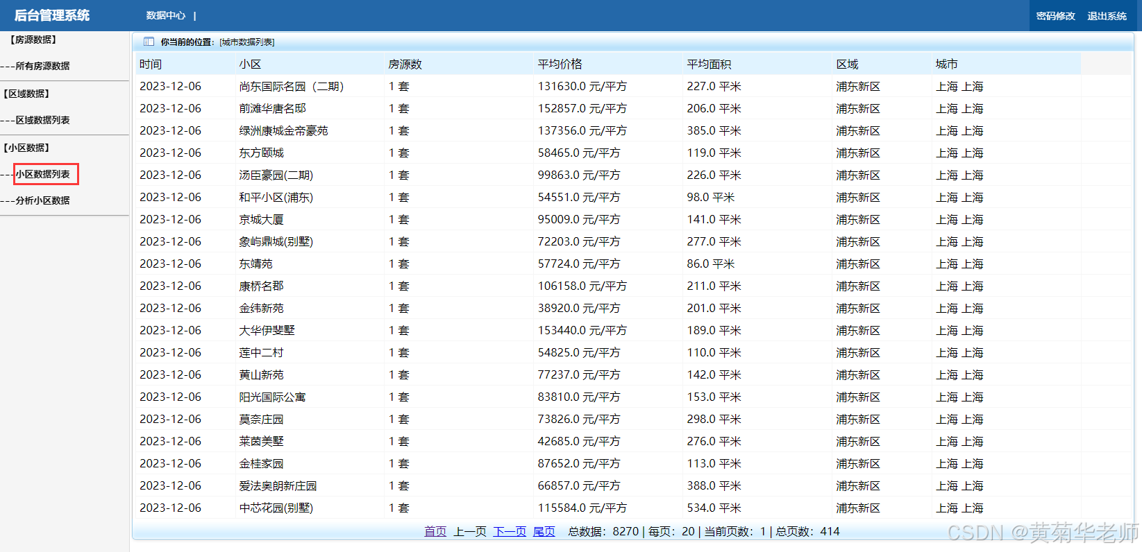 Python可视化主题毕业设计:python爬虫上海二手房数据可视化系统毕业设计源代码作品和开题报告django框架上海二手房大数据分析