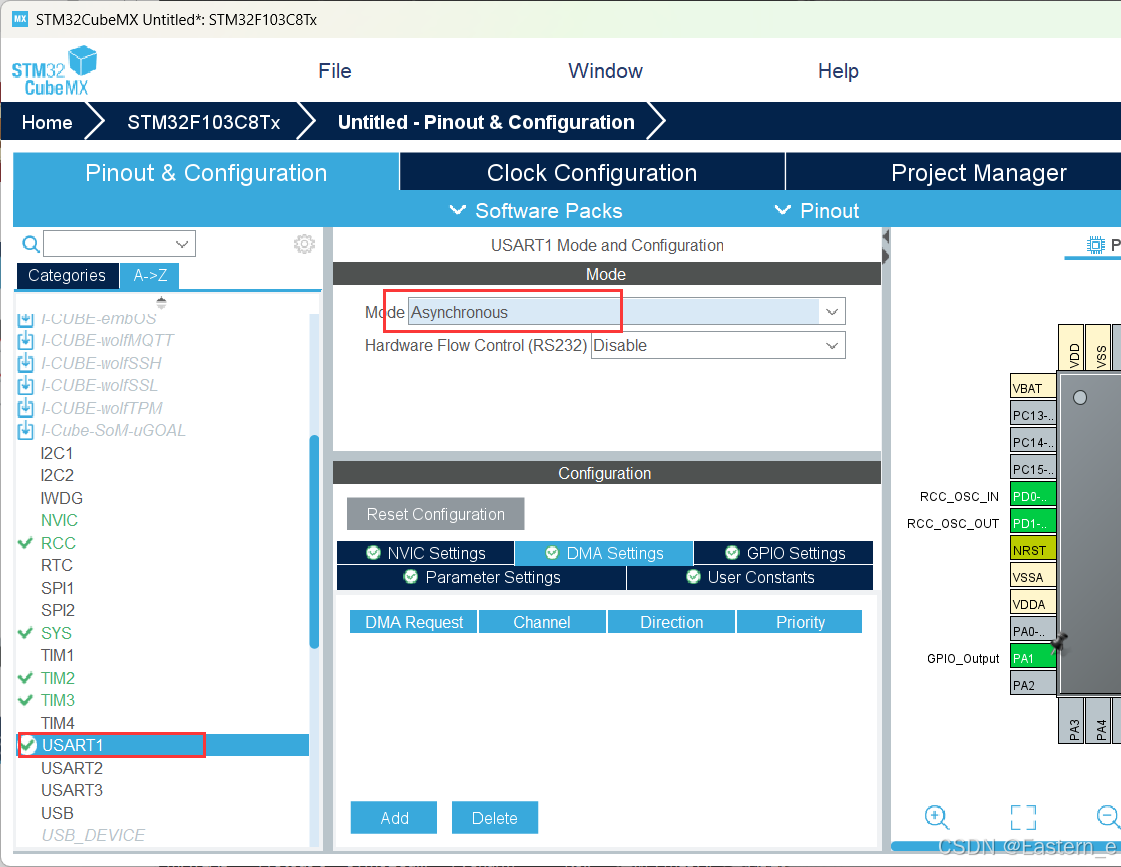 STM32定时器实现LED闪烁、USART及输出PWM实现呼吸灯_stm32定时器控制led闪烁-CSDN博客