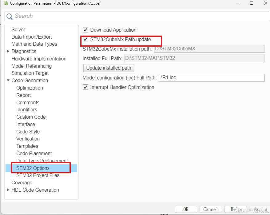 配置simulink中的stm32仿真环境并搭建模型，利用simulink生成控制算法的c代码_simulink中有stm 32 单片机-CSDN博客