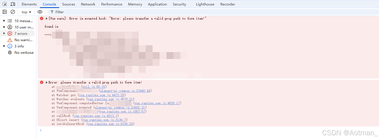 Vue 解决 Error: please transfer a valid prop path to form item!-CSDN博客