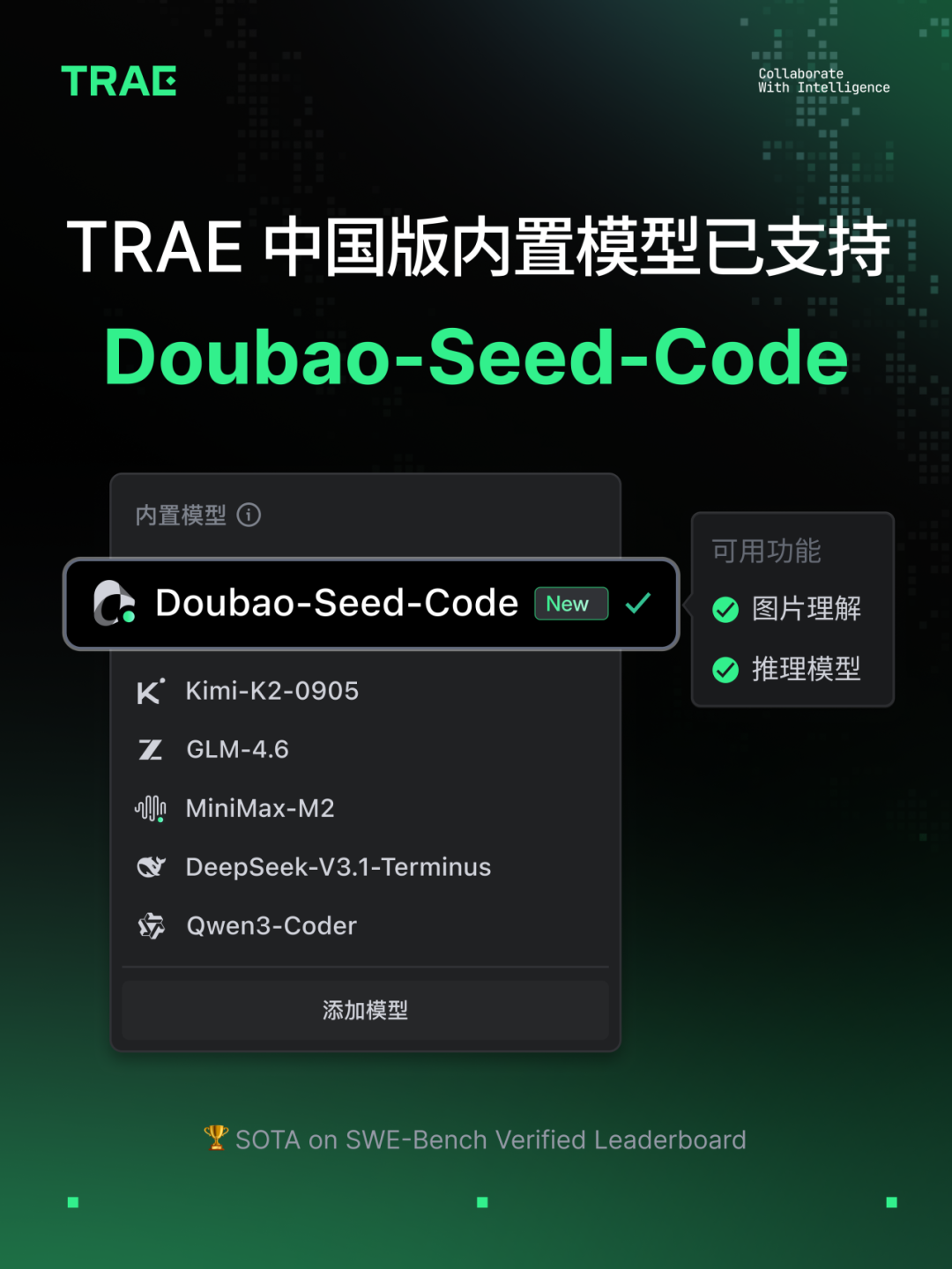 TRAE 中国版内置模型已支持 Doubao-Seed-Code，可免费使用_数据挖掘_kejijiyi-火山引擎开发者社区