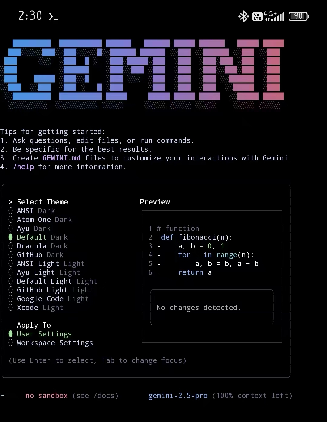 在Termux中安装和使用Google Gemini CLI的完整指南_gemimi cli-CSDN博客