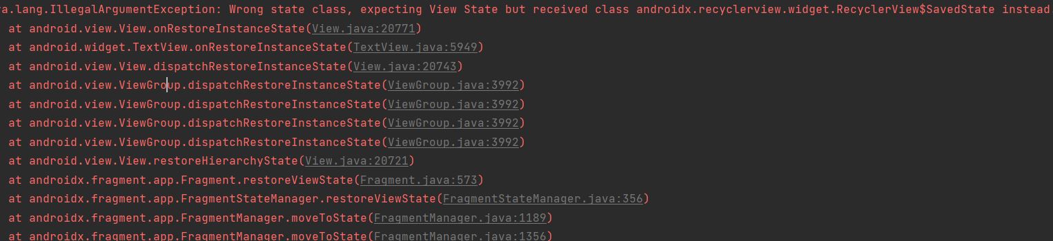 ViewPager2套ViewPager2,出现“IllegalArgumentException: Wrong state class...”错误_viewpager2 设置 ...