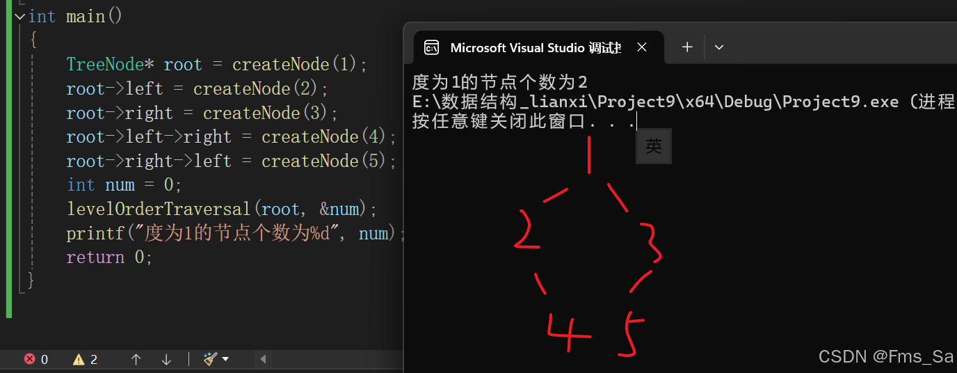 二叉链表用按层次遍历二叉树的方法，统计树中度为1的结点数目编写一个程序实现层次遍历二叉树并求出二叉树中度为1的节点数目 Csdn博客