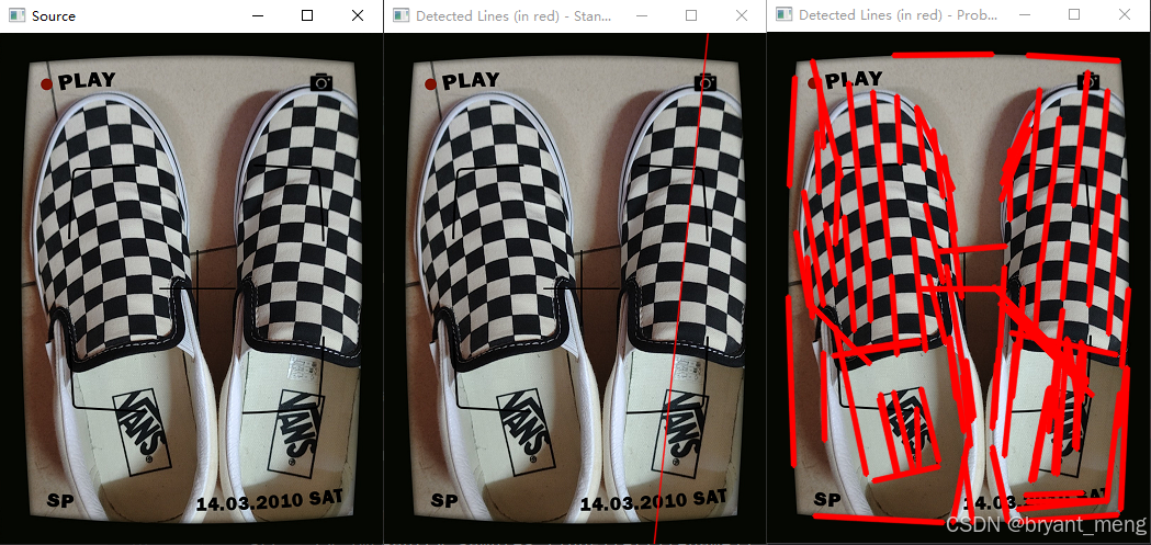 【python】OpenCV—Hough Line Transform_cv2.houghlines-CSDN博客