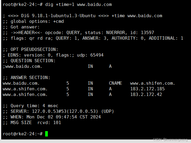 dig 命令查询（四）_time dig -x-CSDN博客
