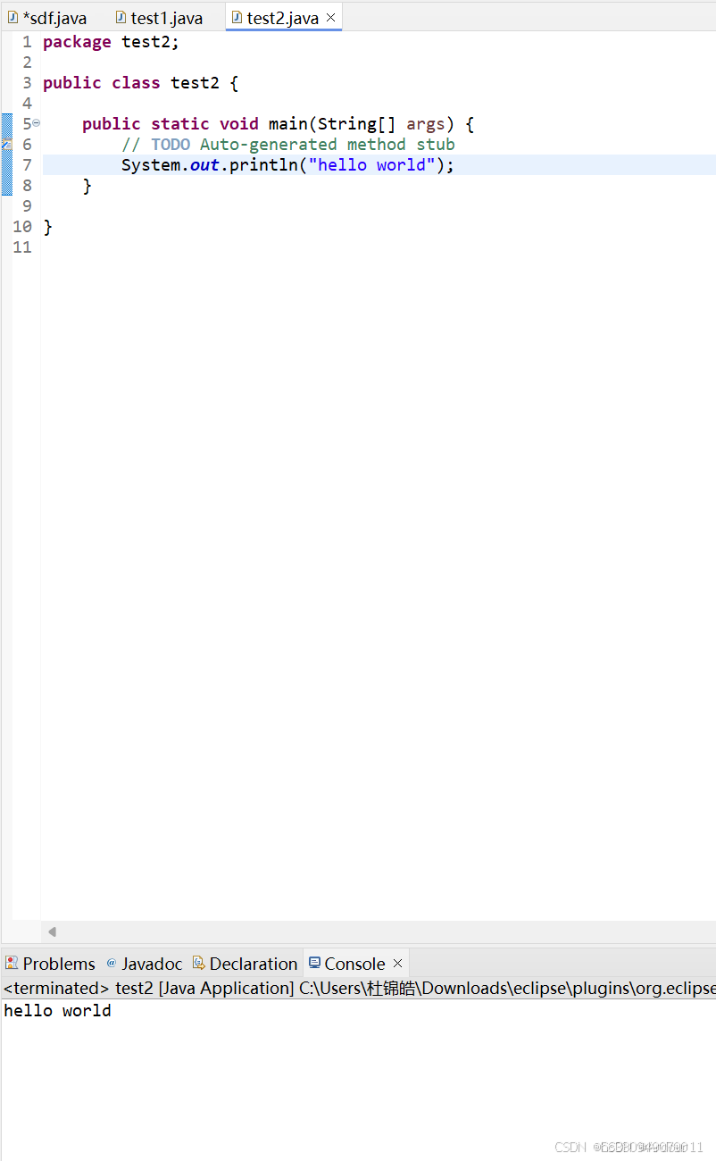 Eclipse下载安装以及输出 helloWorld_eclipse helloworld截图链接在哪里-CSDN博客