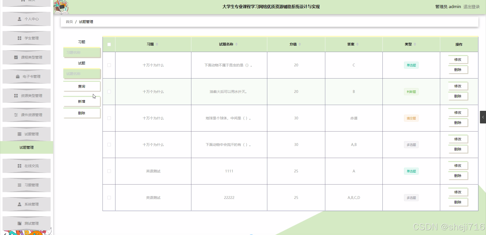 (开题)flask框架大学生专业课程学习网络优质资源辅助系统设计与实现(程序论文python)基于 Python 的人脸识别技术研究陈
