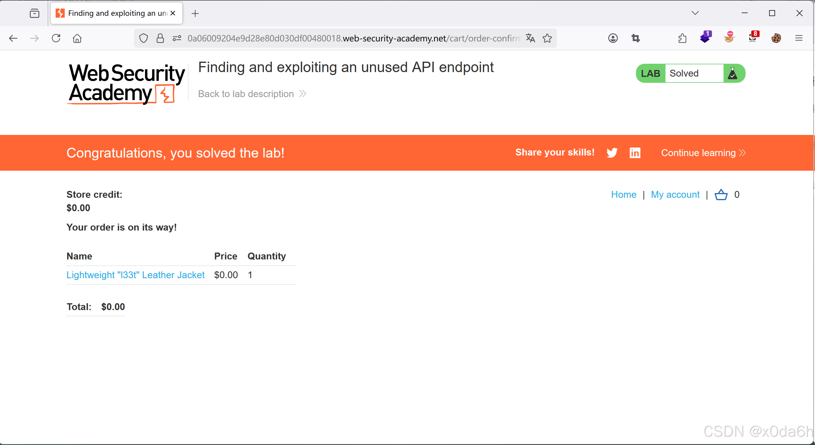 PortswiggerLab：Finding and exploiting an unused API endpoint_lab ...