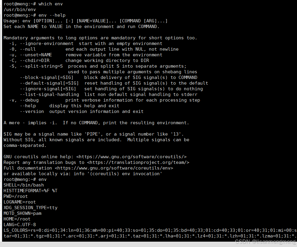 Linux 操作系统下env命令介绍和使用案例_linux env-CSDN博客