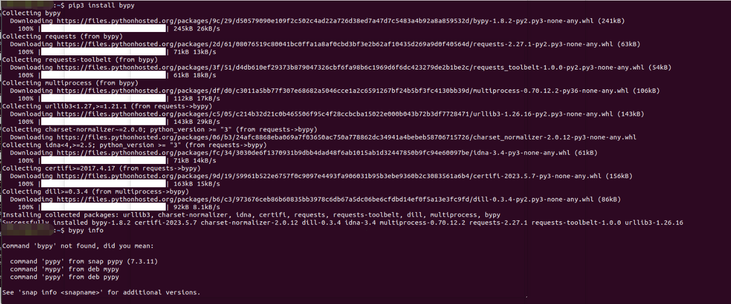 bypy安装后，显示无报错，但是bypy info后依旧报错说找不到bypy指令-CSDN博客