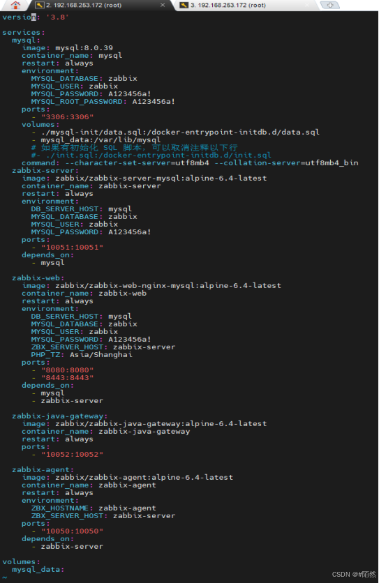 docker-compose部署zabbix提示cannot use database “zabbix“: its “users“ table is empty (is this the ...