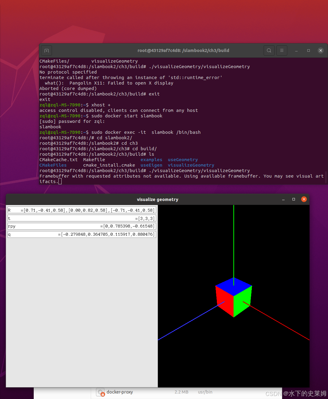 搭建《视觉SLAM十四讲》的docker环境_slambook docker-CSDN博客