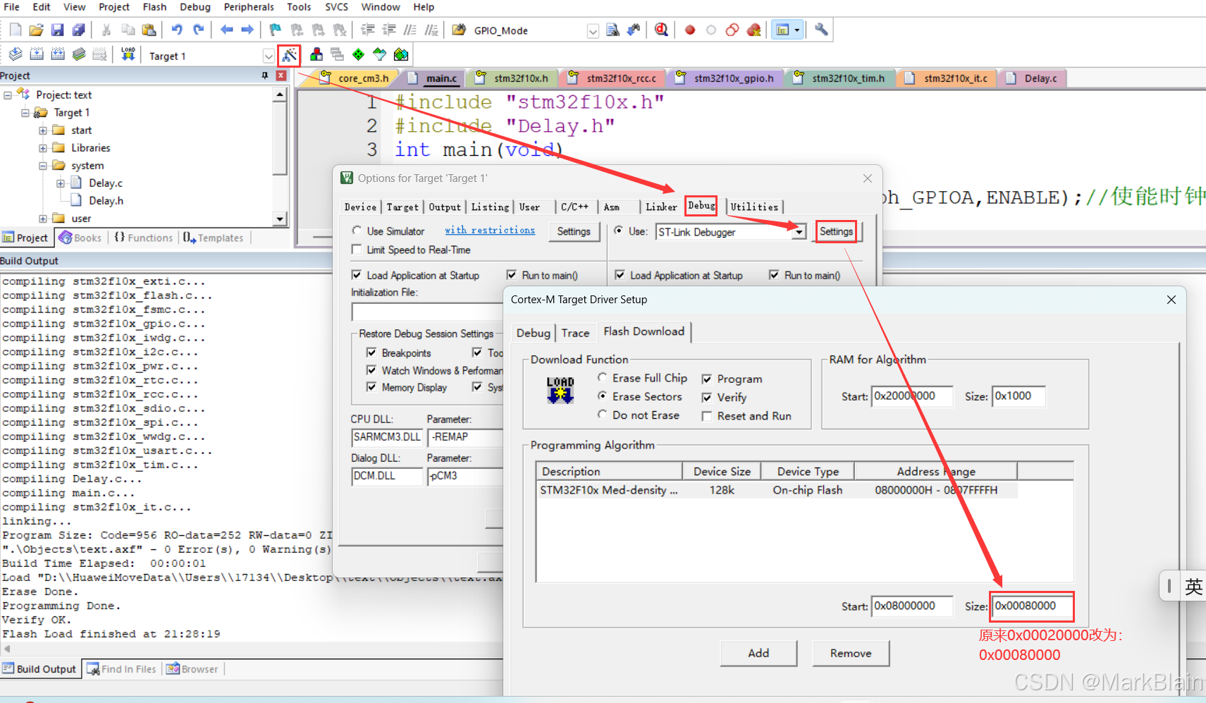 STM32 程序烧录报错_no algorithm found for: 08000000h –raseskippederro-CSDN博客
