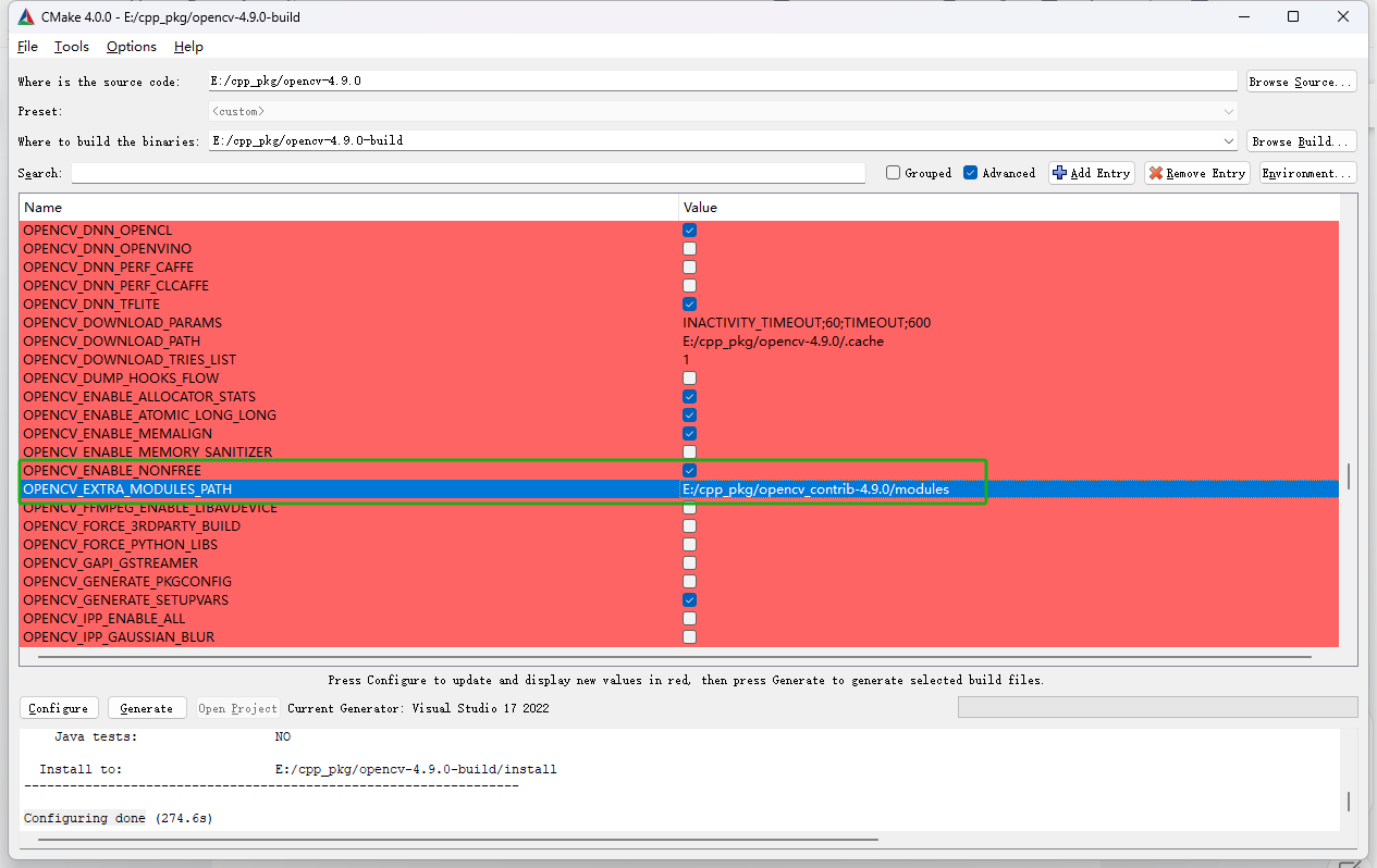 Win11中CMake+VS2022编译OpenCV+OpenCV_Contrib_win11 编译opencv-CSDN博客