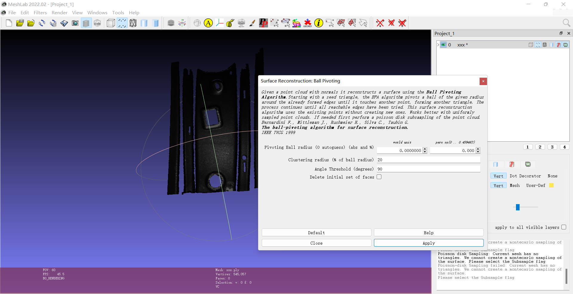 MeshLab使用技巧之Mesh与点云相互转换_mesh转点云-CSDN博客