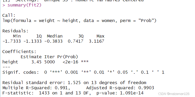 R语言统计分析——lmPerm置换检验-CSDN博客