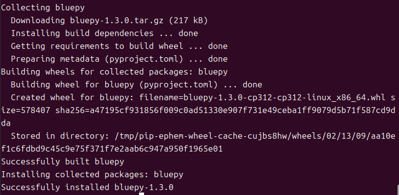 【Linux安装bluepy】Building wheel for bluepy (pyproject.toml) did not run successfully_docker alpine ...