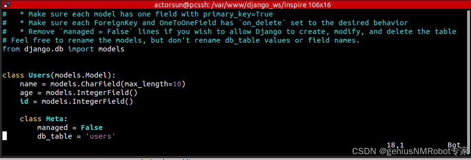django从mysql数据库自动建立模型--迁移_django创建models的命令python manage.py inspectdb > mode-CSDN博客
