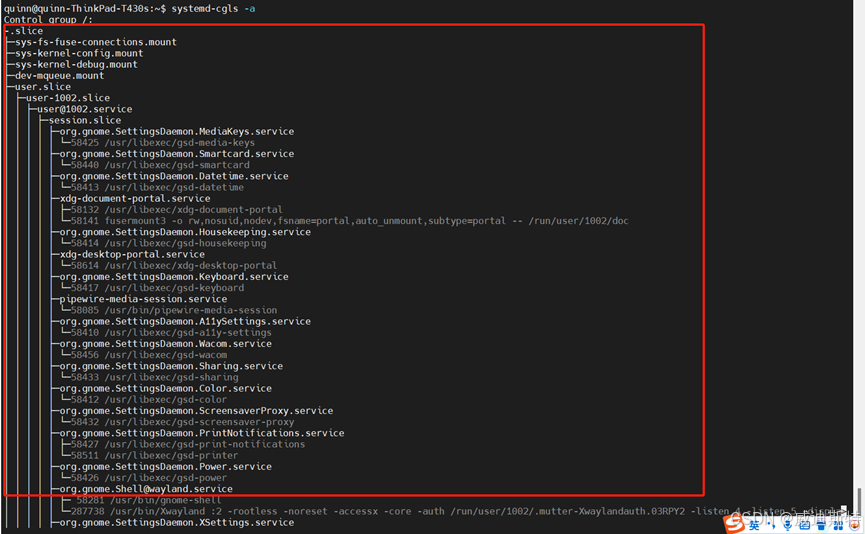 linux系统命令：用于显示控制组（cgroups）的层次结构的命令行工具systemd-cgls详细介绍-CSDN博客