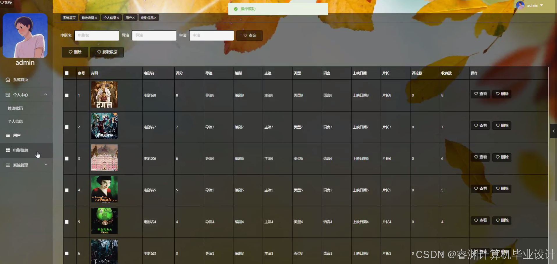 Python毕设 基于微信小程序的电影推荐系统的设计与实现8qkndlmb 后程序论文 可用于毕业设计基于微信小程序的电影推荐系统后端python程序完整项目 Csdn博客