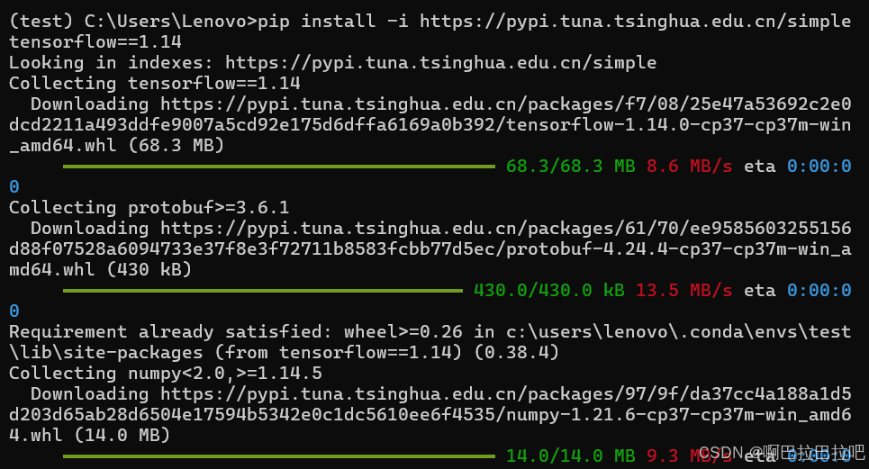 Anaconda配置虚拟环境，搭建tensorflow1.14.0框架_anaconda安装tensorflow1.14-CSDN博客
