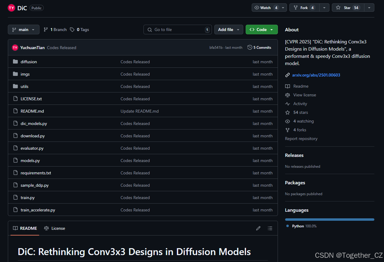 DiC: Rethinking Conv3x3 Designs in Diffusion Models——DiC：重新思考扩散模型中的 3×3 ...