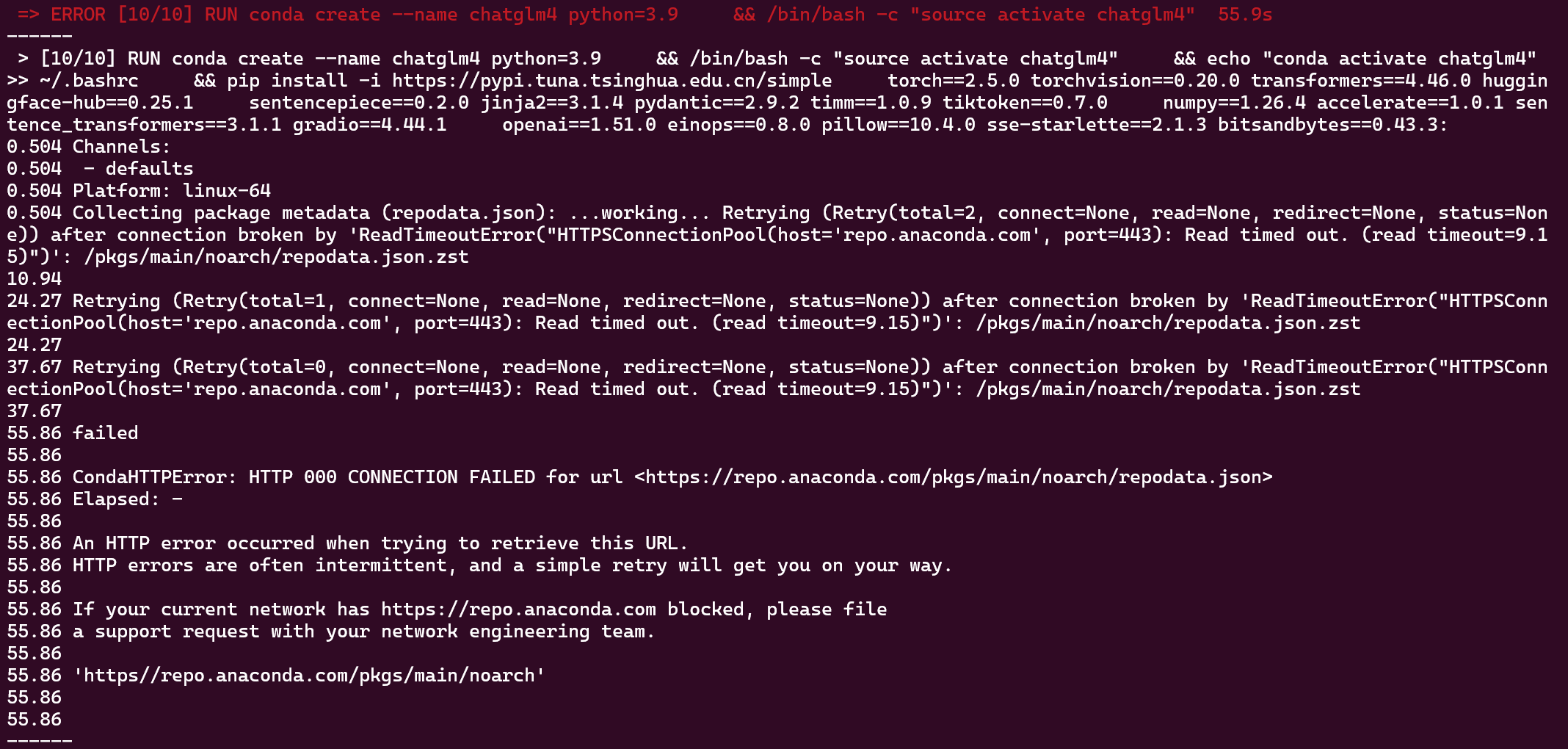 【一劳永逸，简单有效！！】执行Dockerfile创建镜像timeout报错解决----wsl中Docker&conda配置镜像源_docker镜像源-CSDN博客