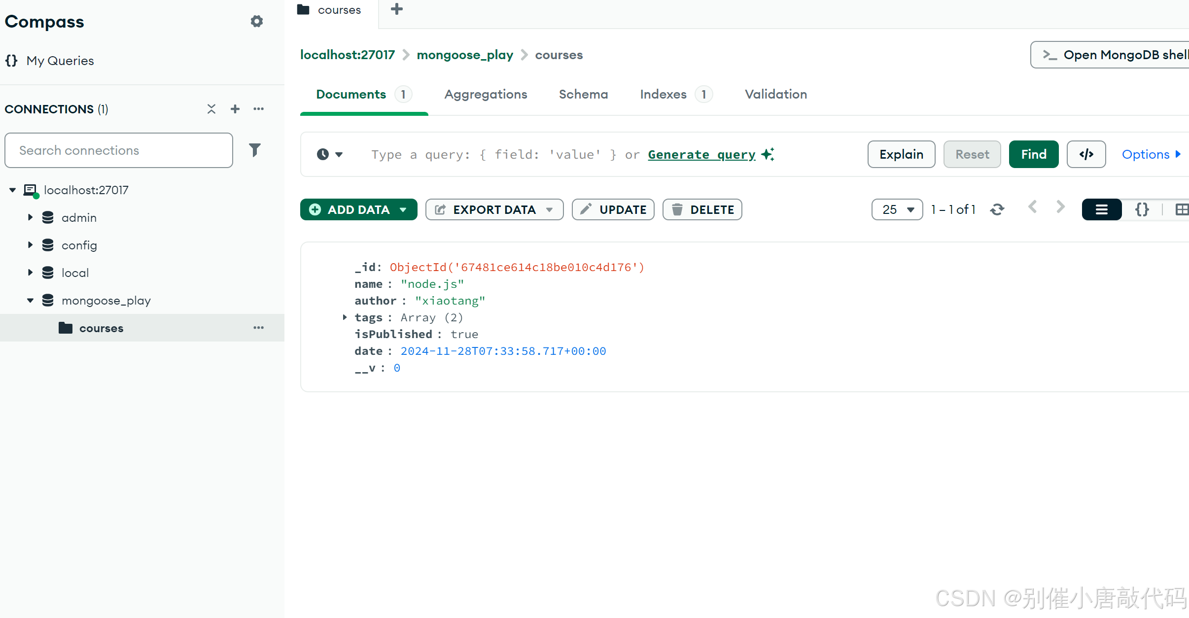 当在mongodb可视化界面中，出现MongoDB Compass 报错----An error occurred while loading navigation...,解决办法._an ...