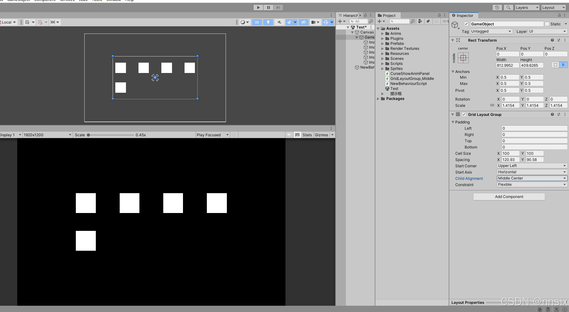 Unity实现最后一行元素居中分布的GridLayoutGroup_unity grid layout group 可以居中吗-CSDN博客