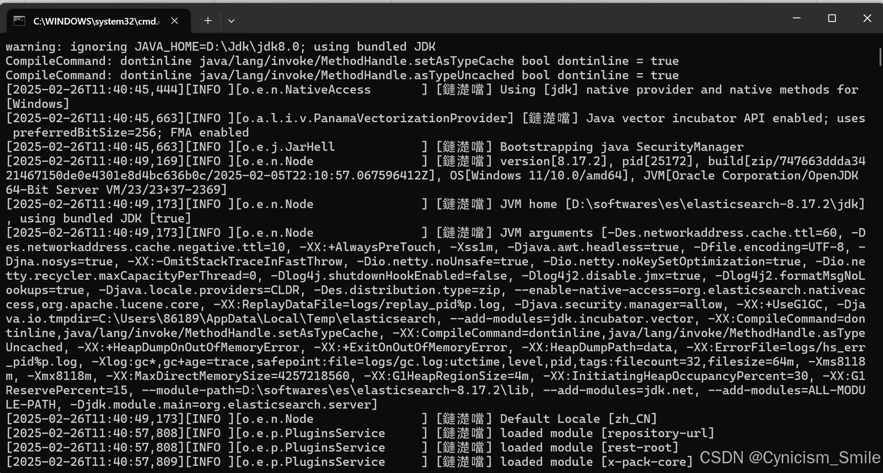 es启动报 java.nio.file.InvalidPathException: Trailing char ＜ ＞ at index 27: D:\Jdk\jdk8.0\lib\tools ...
