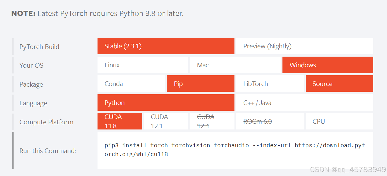 Anaconda_Pytorch配置_pytorch官网-CSDN博客