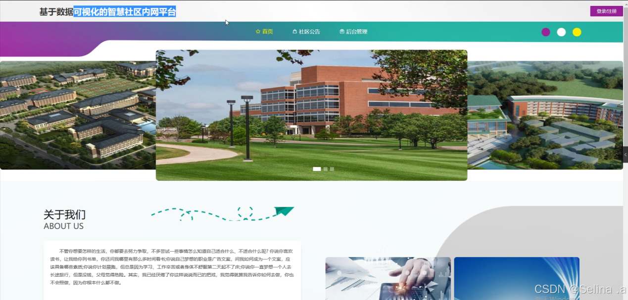 基于python数据可视化的智慧社区内网平台的设计与实现基于python社区环境数据可视化系统 Csdn博客